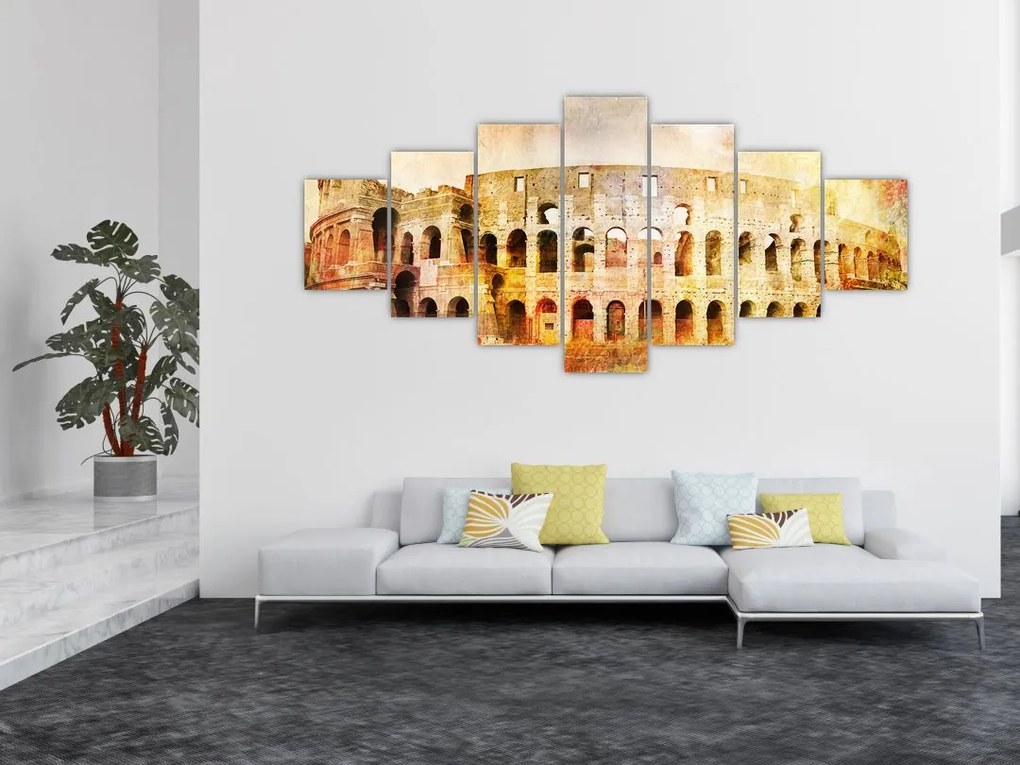Obraz - Digitální malba, koloseum, Řím, Itálie (210x100 cm)