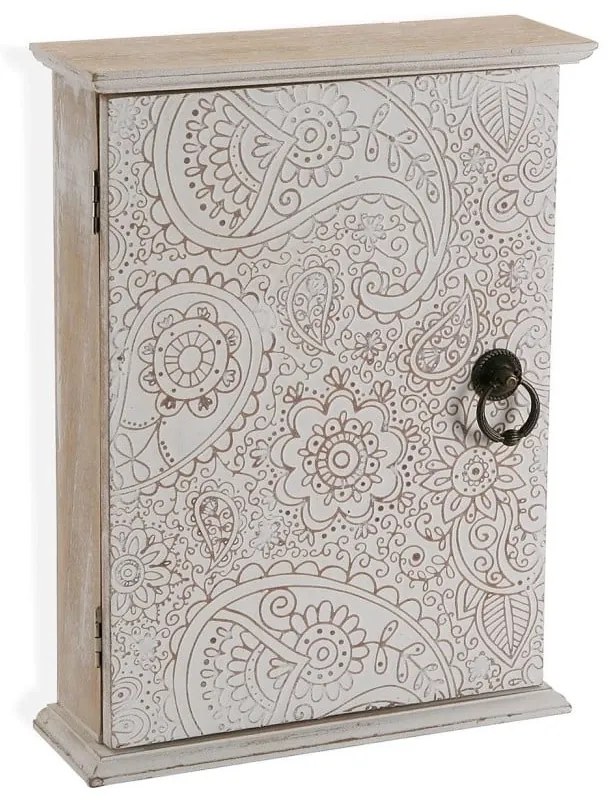 Dřevěná nástěnná skříňka na klíče Versa Akantha