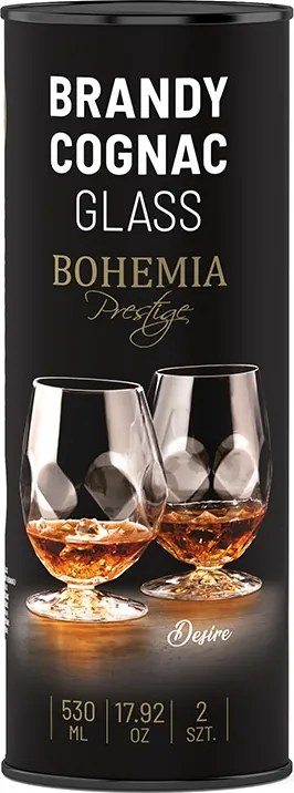 BOHEMIA PRESTIGE DESIRE SKLENICE NA KOŇAK V TUBĚ 530 ML SADA 2KS