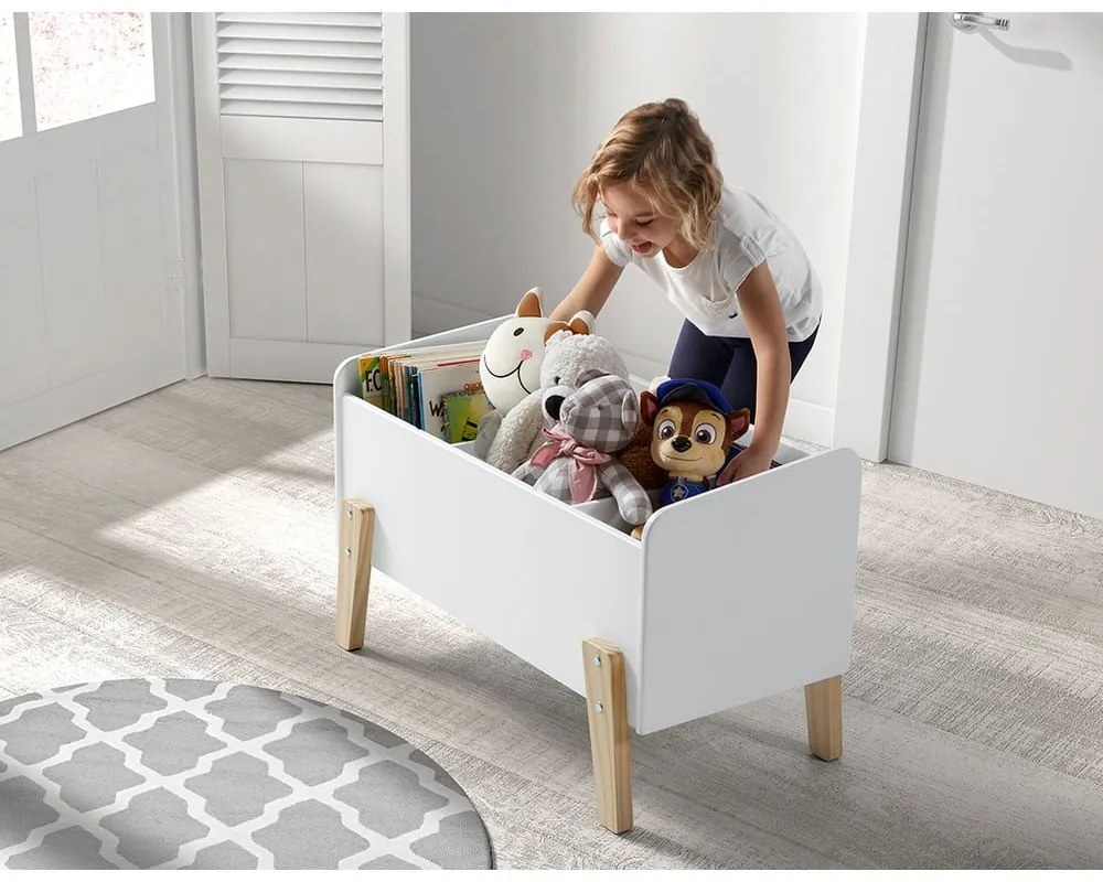 Bílý dětský úložný box 80x39x48 cm Kiddy – Vipack
