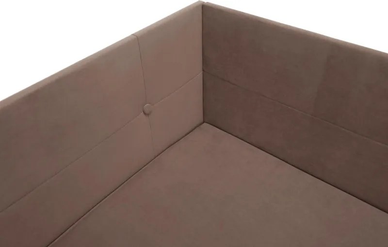 Válenda AURIA UNI 90x200 s úložným prostorem, hnědá Taupe Trinity 06 Kondela 0000395672