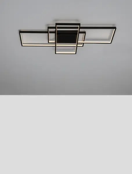 Designové stropní svítidlo Clea černé s dálkovým ovládáním