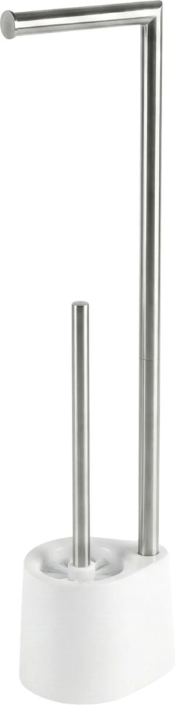 Stojan na toaletní papír a WC štětku STILK, bílý, 63 cm