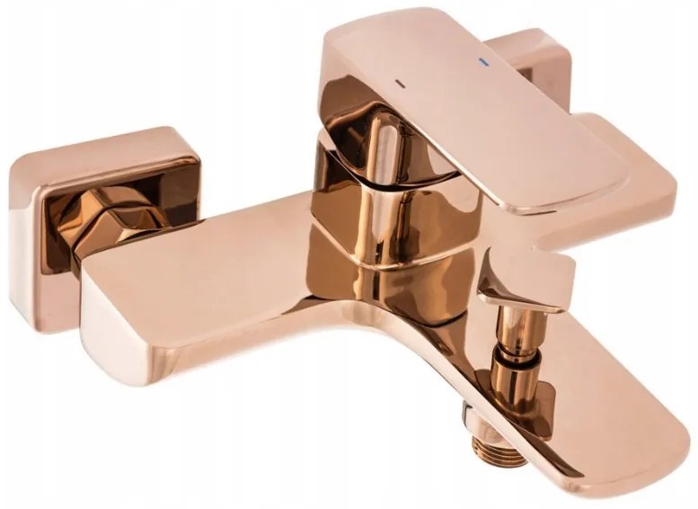 Gamma Cubic, nástěnná vanová baterie, růžové zlato, GMA-BCCW-RG