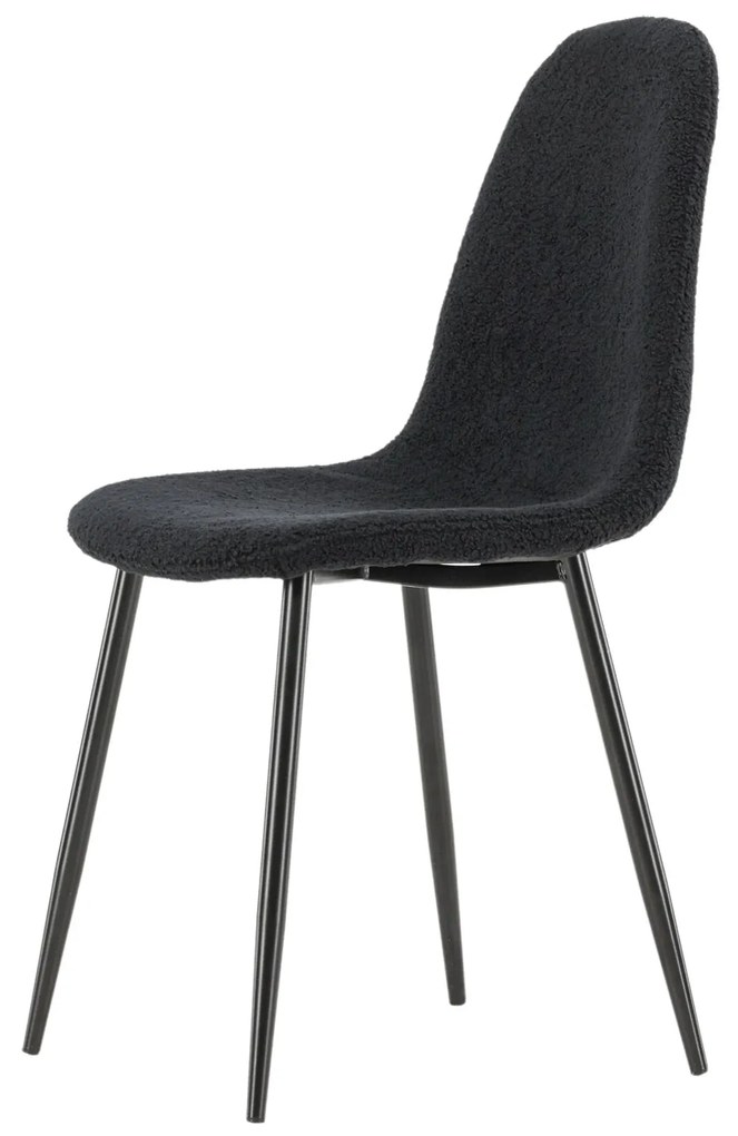 Jídelní židle Polar, 2ks, černá, 53x44x88