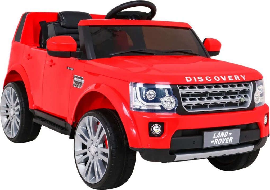 Ramiz Land Rover Discovery elektrické auto pro děti červené SUV + dálkové ovládání