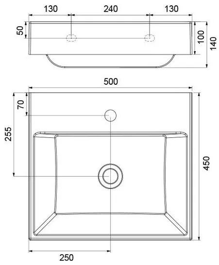 Ravak Natural Umyvadlo 50 cm XJO01250000