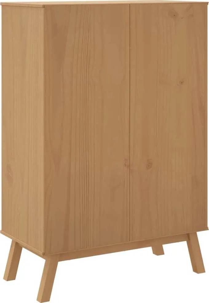 vidaXL Skříň OLDEN 85 x 43 x 125 cm masivní borové dřevo [358617] Barva: Hnědá