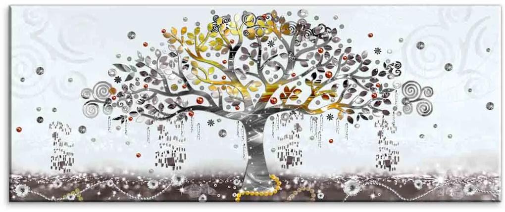 Malvis ® Obraz Malovaný abstraktní strom Velikost: 100x40 cm