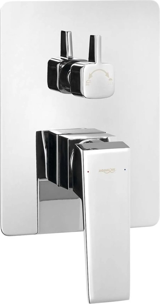 Aqualine Ritmo - Baterie pod omítku pro 2 spotřebiče, s tělesem, chrom RT042