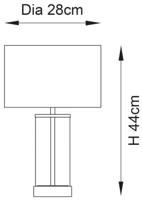 Endon 102674 - Stmívatelná stolní lampa LESSINA 1xE27/10W/230V lesklý chrom/bílá