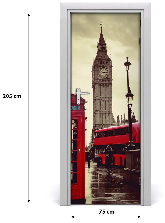 Fototapeta samolepící na dveře Big Ben Londýn 75x205 cm