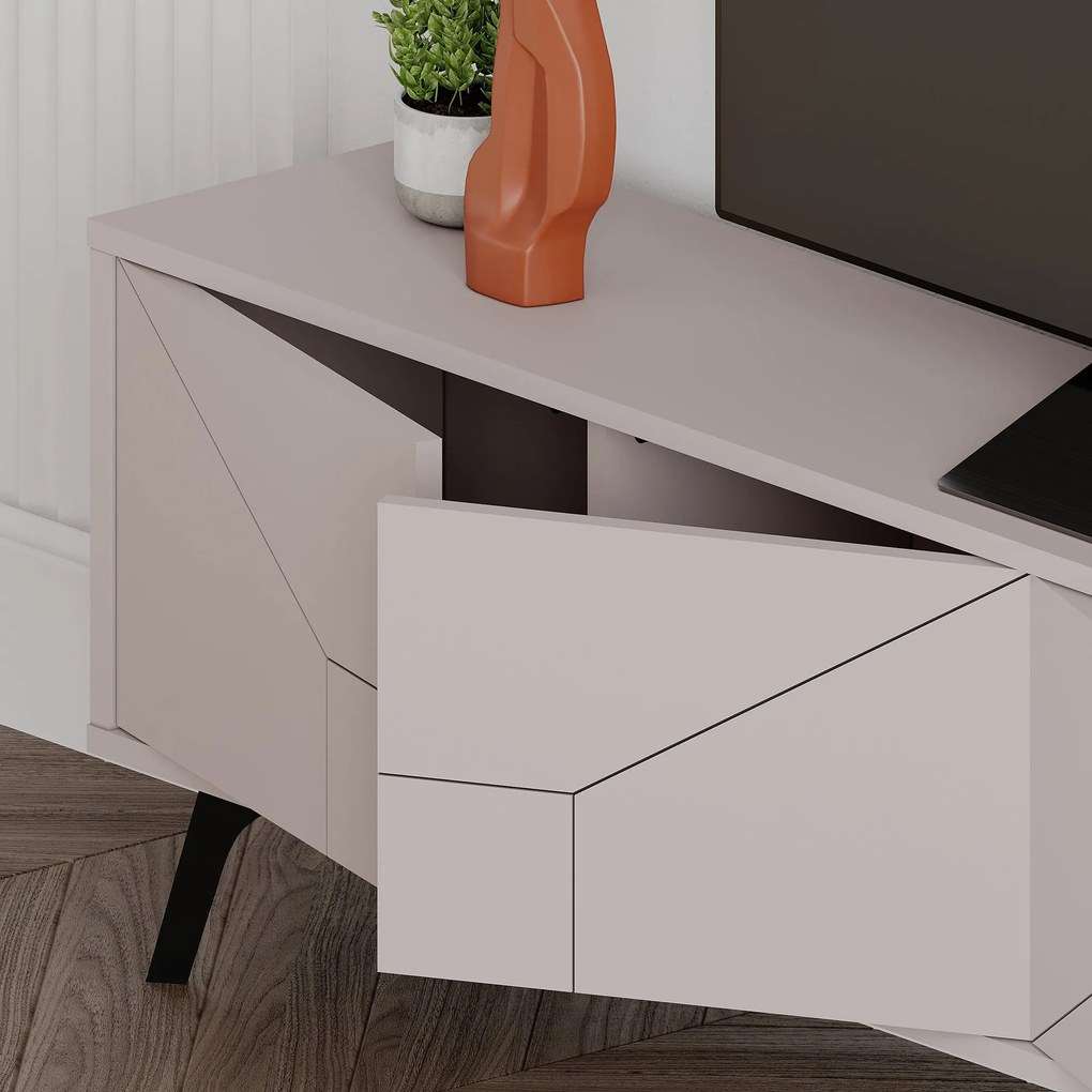 KALUNE DESIGN dřevěný TV stolek DUNE světlý 50x180 cm 855DTE3096