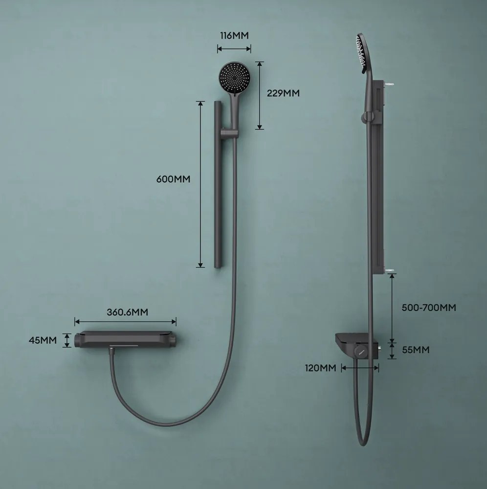 design vanová baterie DOPORRO 4 - šedá