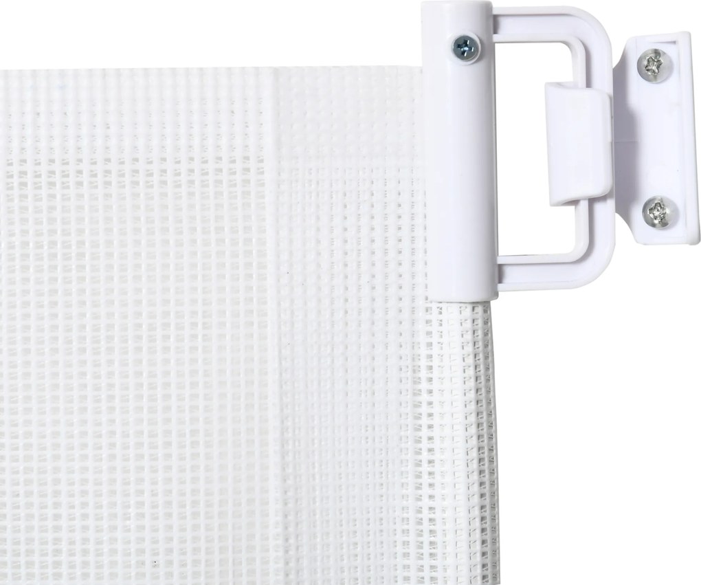 Schodišťová branka PawHut výsuvná bezpečnostní branka do dveří bezpečnostní přepážka PVC bílá 115x82,5 cm pro děti a domácí zvířata | Aosom.de