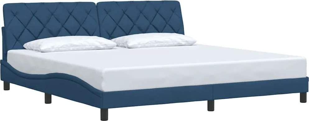 Rám postele bez matrace modrý 200 x 200 cm textil 3310628