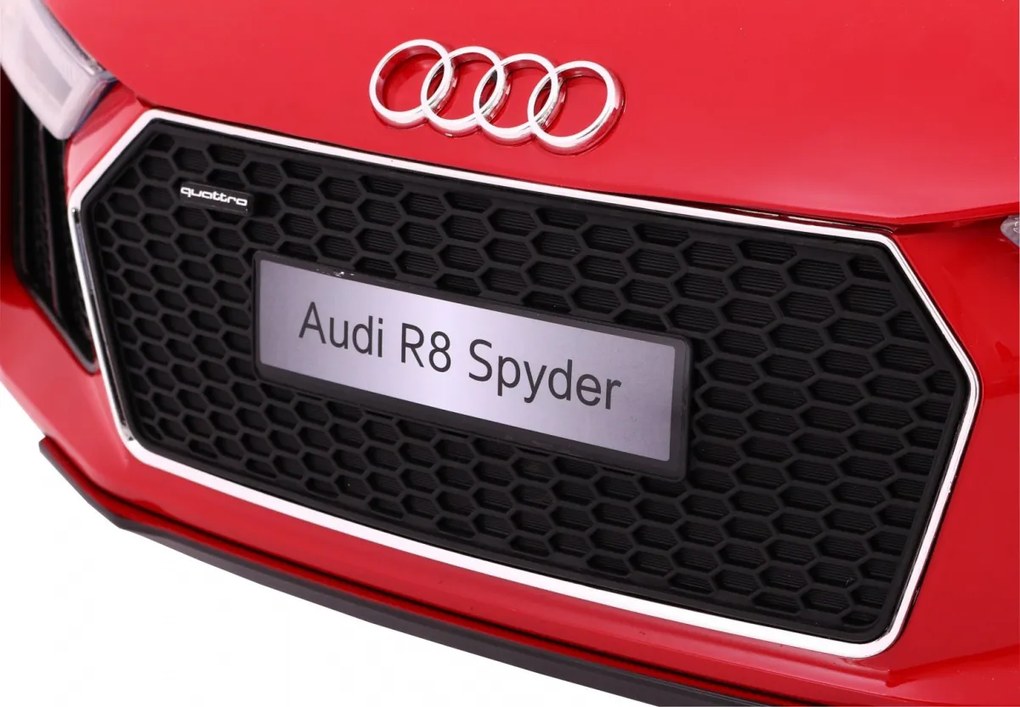 Ramiz Elektrické autíčko Audi R8 Spyder pro děti lakované červené + dálkové ovládání