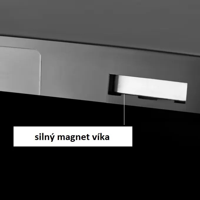 Bezdotykový odpadkový koš 30 l, bílý, nerezová ocel 109761