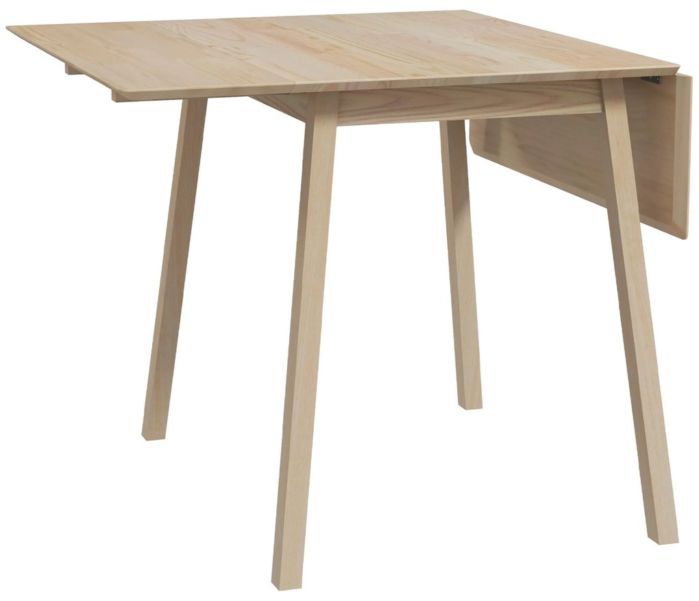 HOMCOM Rozkládací jídelní stůl Kuchyňský stůl pro 2-4 osoby ze dřeva 110 x 86 x 75 cm ideální do malých místností v přírodní barvě