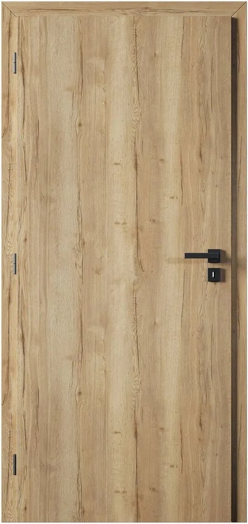 Solodoor Interiérové dveře Etta 0, 60 L, 60 × 197 cm, fólie, levé, dub Halifax, plné