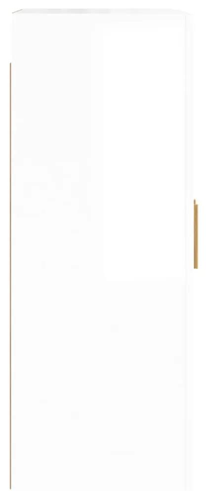 Nástěnné skříňky 2 ks bílé s vysokým leskem kompozitní dřevo,  3197981