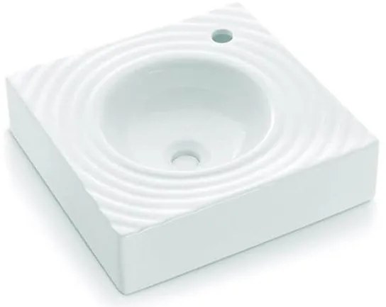 Bathco 0081 - Umyvadlo na desku GOTA 45x45 cm porcelán/bílá
