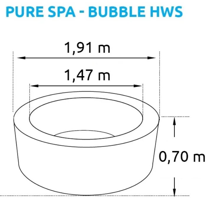Bazén vířivý nafukovací Pure Spa - Bubble HWS - Intex 28404EX/28426EX