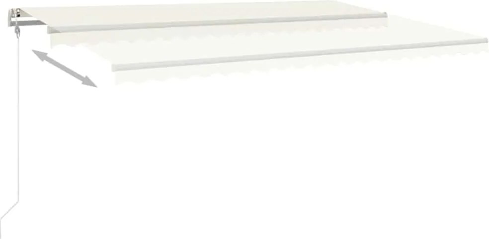 Automatická zatahovací markýza 500 x 350 cm krémová 3069027