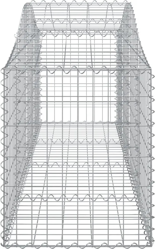 Klenuté gabionové koše 15 ks 200x50x60/80 cm pozinkované železo 3145611