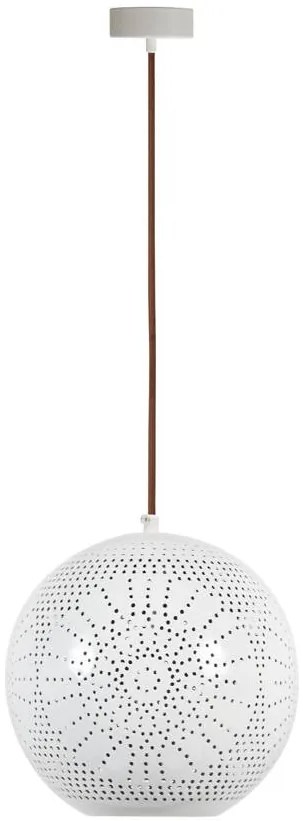 Bílý závěsný lustr Bene pro žárovku E27  - Candellux