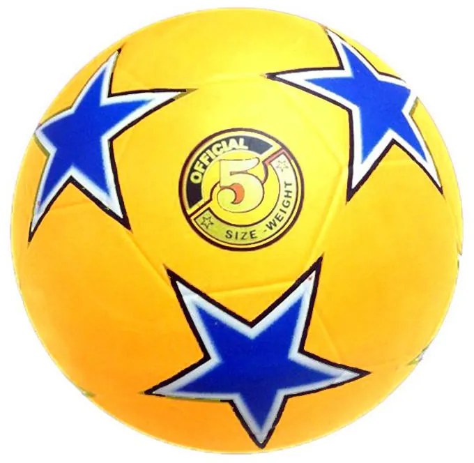 Fotbalový míč kopaná RUBBER STAR - 5 žlutý
