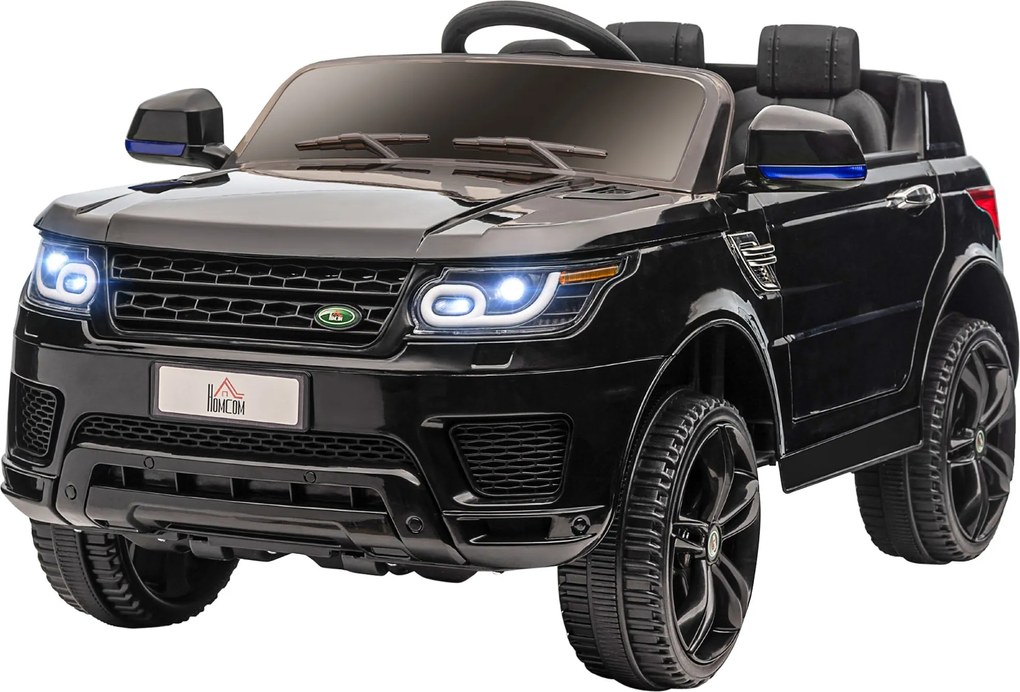 HOMCOM Dětské elektrické auto 12V pro děti s dálkovým ovládáním 2,4 GHz, 2 motory, auto pro děti s jemným startem, klaksonem, předními světly, elektri