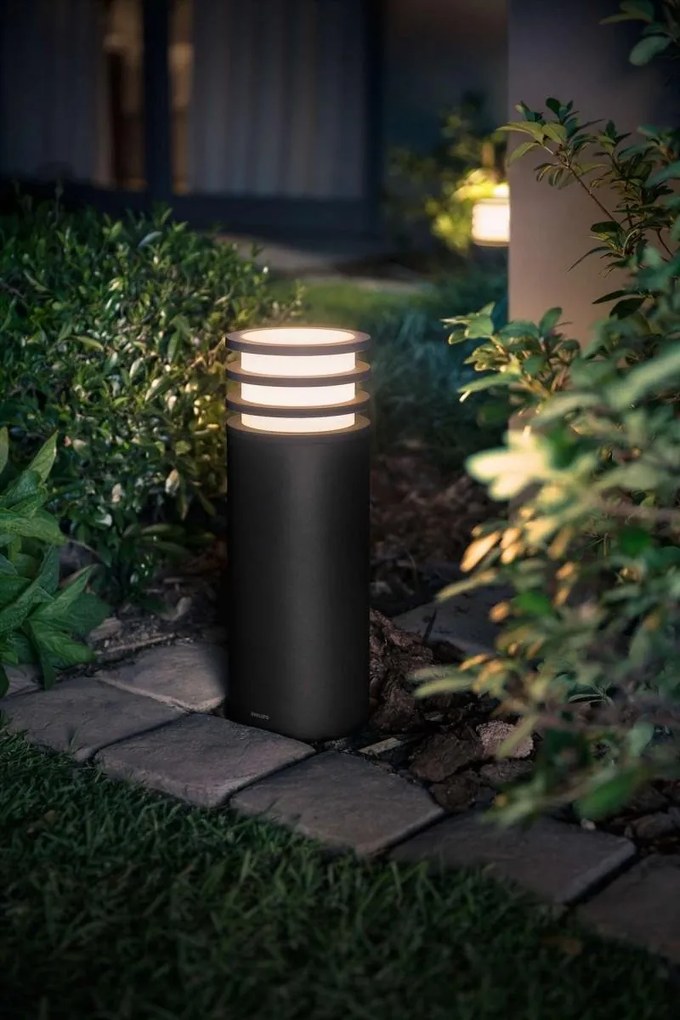 PH 17402/93/P0 Hue White Venkovní sloupkové svítidlo Philips Lucca 17402/93/P0 antracitové, 2700K, 40cm - PHILIPS HUE (915005561301)