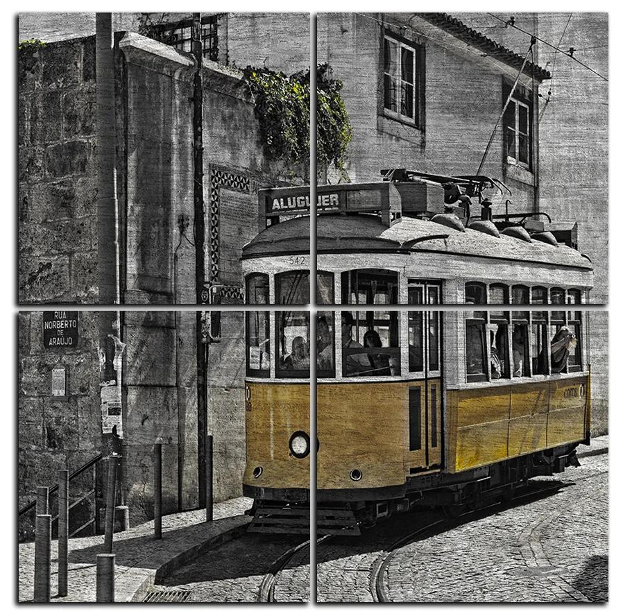 Obraz na plátně - Historická tramvaj - čtverec 3121QE (100x100 cm)