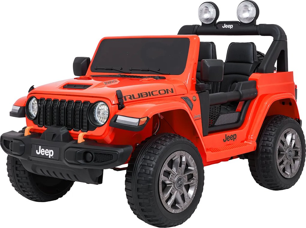 Ramiz Jeep Wrangler Rubicon LIFT elektrické autíčko pro děti oranžové