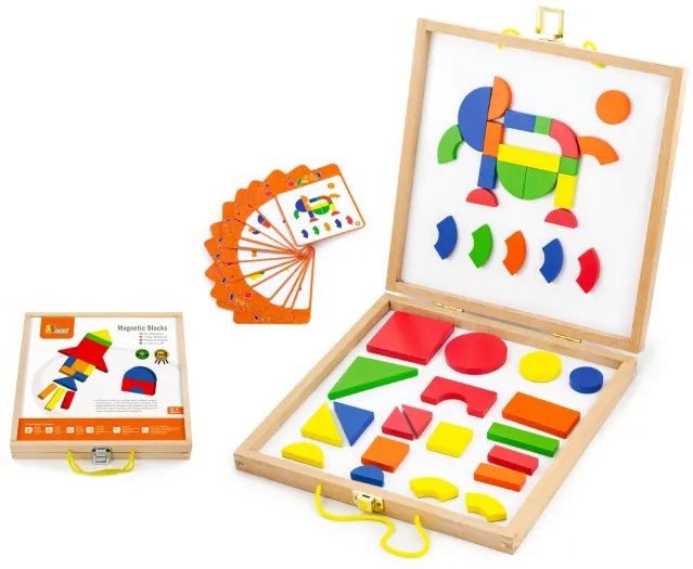Dřevěná magnetická skládačka Viga 59687 42 dílů