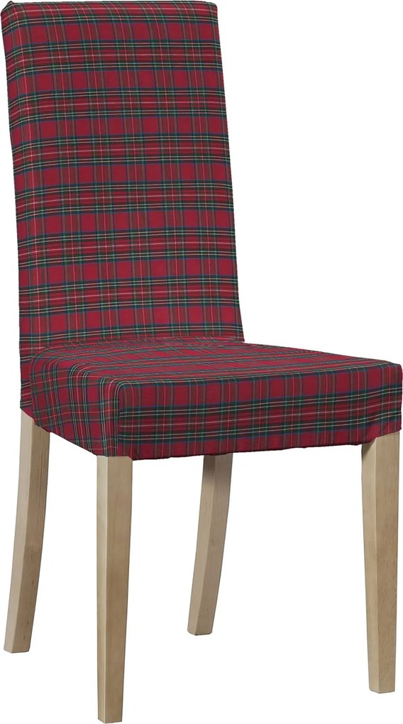 Potah na židli IKEA Harry, krátký barva červená látka vzorované