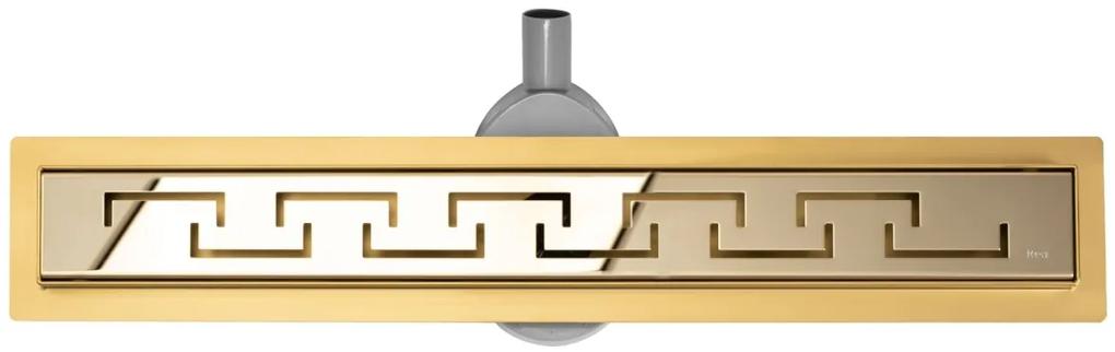 Lineární odtokový žlab Rea Greek Pro 80 cm zlatý