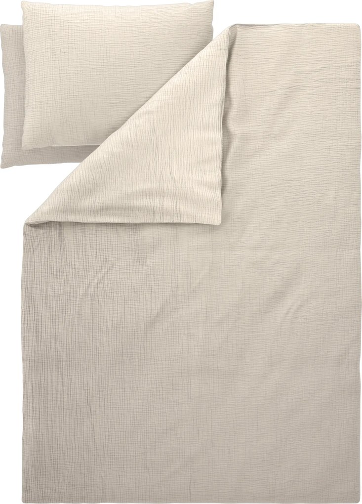 Livarno® Mušelínové ložní povlečení, 240 x 220 cm, 70 x 90 cm (béžová)