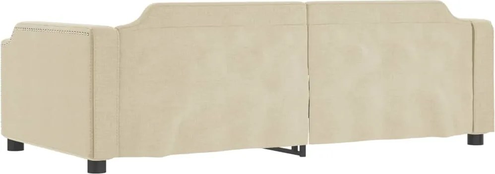 Válenda s přistýlkou a zásuvkami krémová 80 x 200 cm textil 3197669