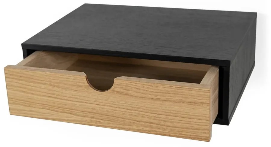 Černý nástěnný noční stolek Woodman Farsta