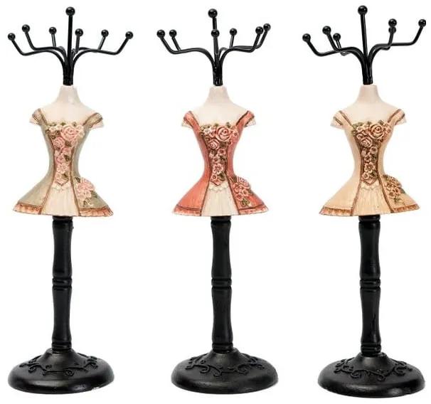 Sada 3 dekorativních figurek Antic Line Rose Dress