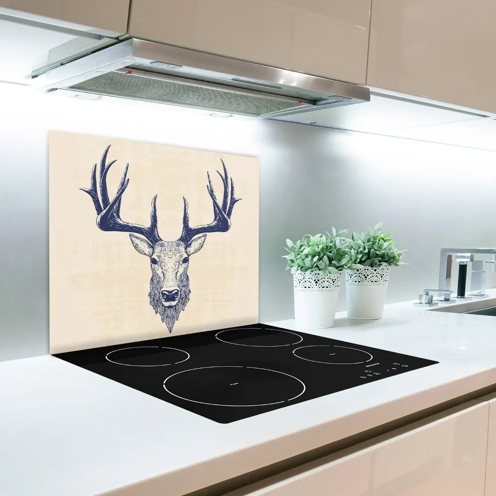 Skleněné deska do kuchyně Jelení jelena 60x52 cm