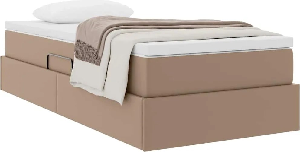 Postel s úložným prostorem a matrací Cappuccino 90 x 200 cm 3370149