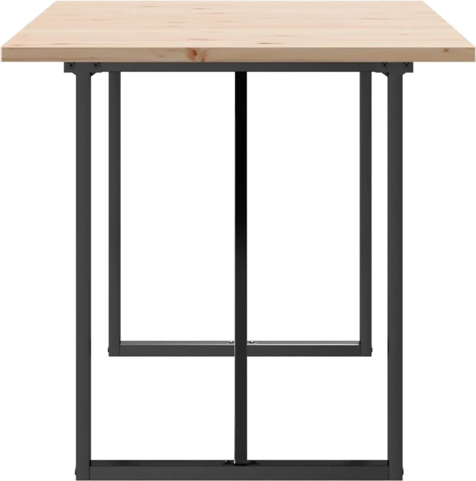 Jídelní stůl s O rámem 160 x 80 x 75,5 cm borové dřevo a ocel 3282743