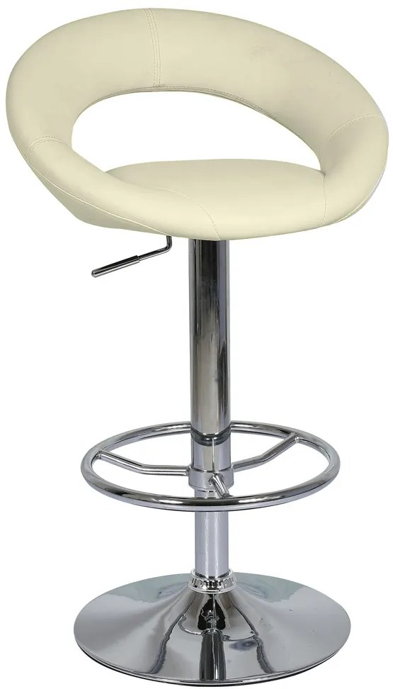 Barová židle KROKUS C-300 ekokůže krémová