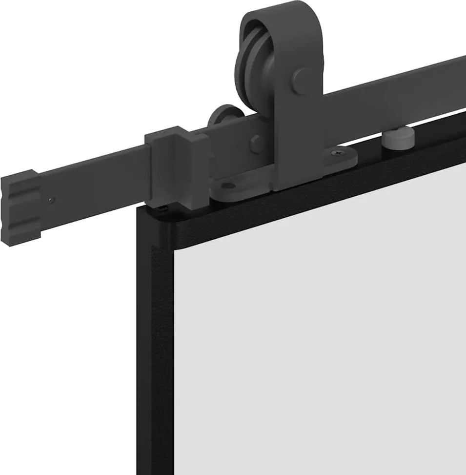 Posuvné dveře se sadou kování černé 90x205 cm ESG Glass 3375805
