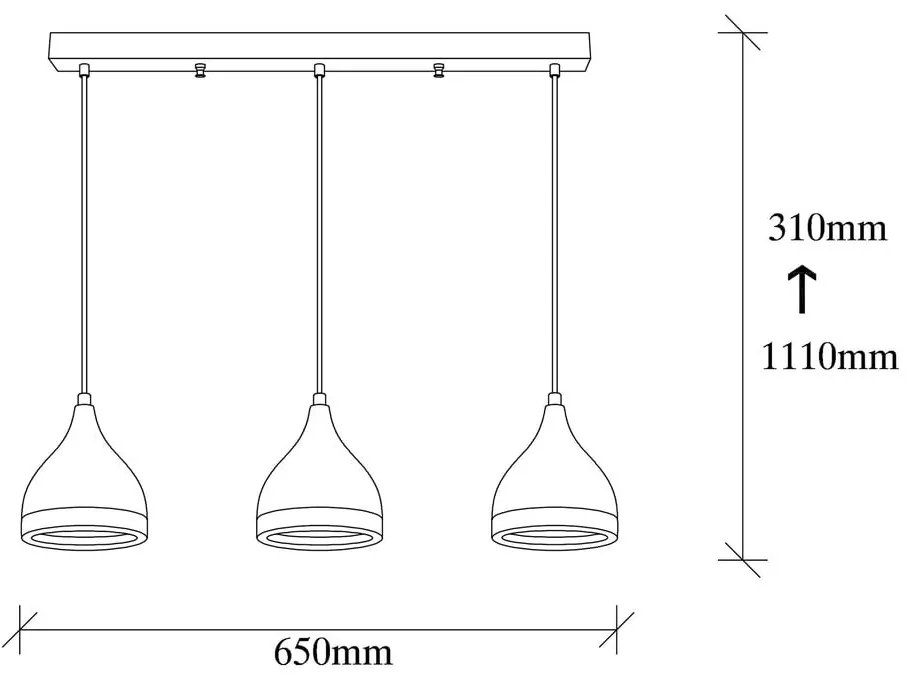 Závěsné svítidlo v černo-měděné barvě s kovovým stínidlem Yildo – Opviq lights
