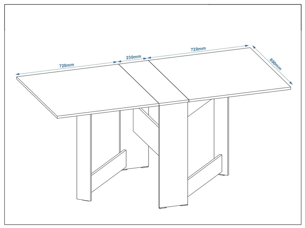 Vomaks unit, s.r.o. Skládací stůl KN-03 Barva: dub sonoma