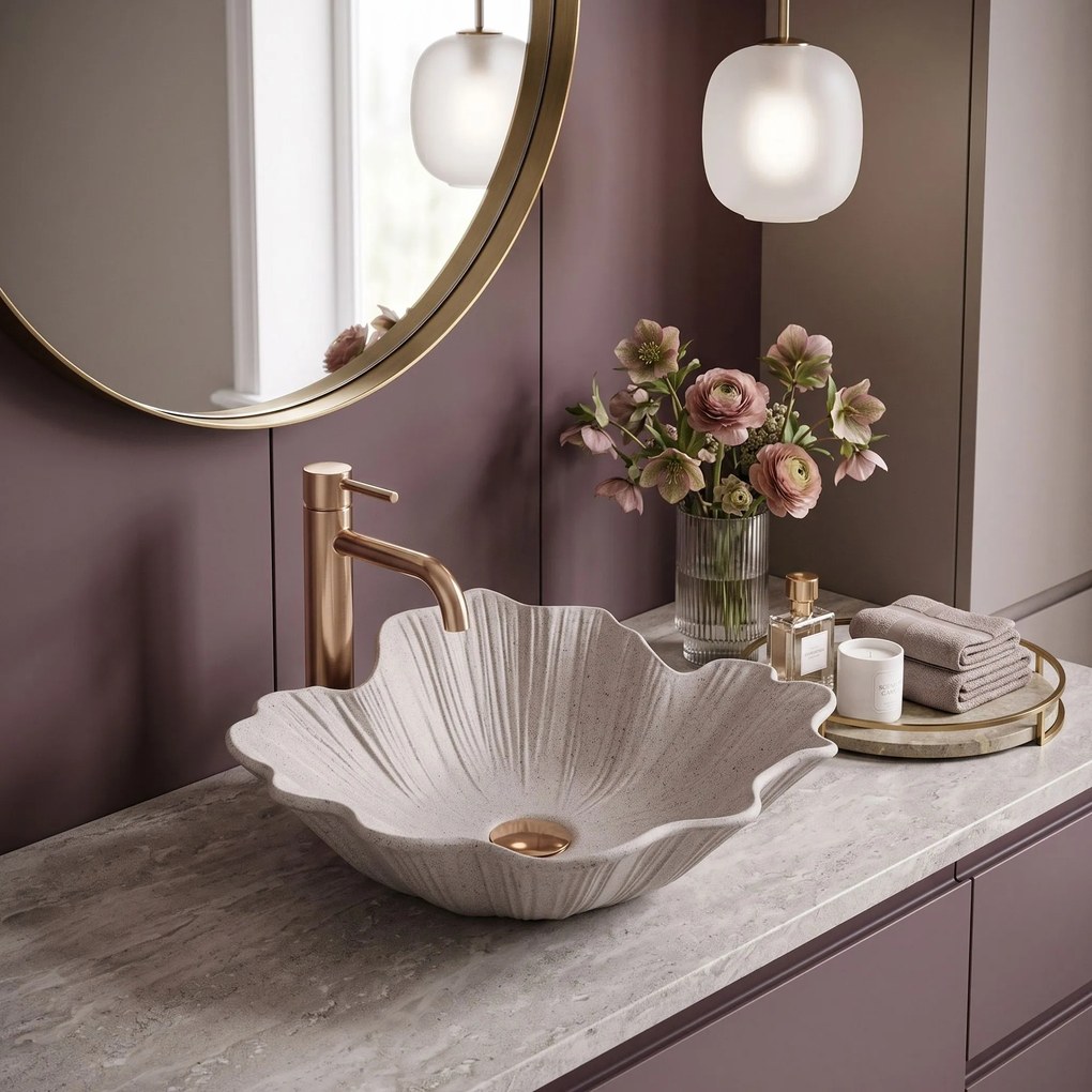 Rea, Umyvadlo na desku Rea Flower Beige, REA-U7888
